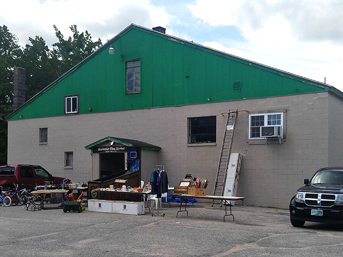 Green roof, great finds! This unassuming building houses treasures that would make American Pickers reroute their entire road trip.