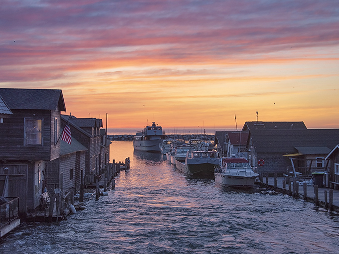 Leland's road sign understates what lies ahead: a quaint fishing village that time forgot.