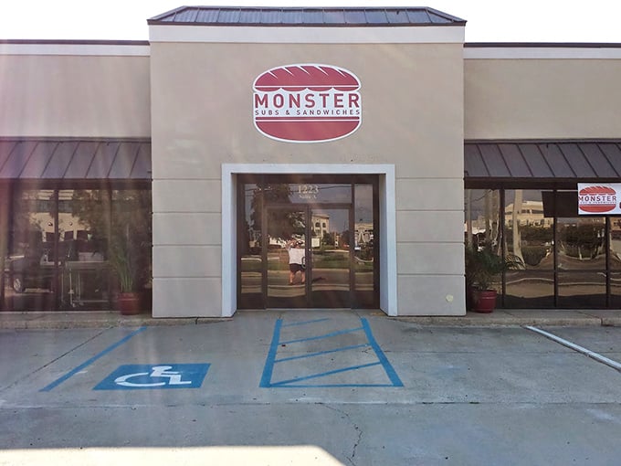 Monster Subs doesn't need fancy architecture when what's inside requires two hands and your undivided attention.