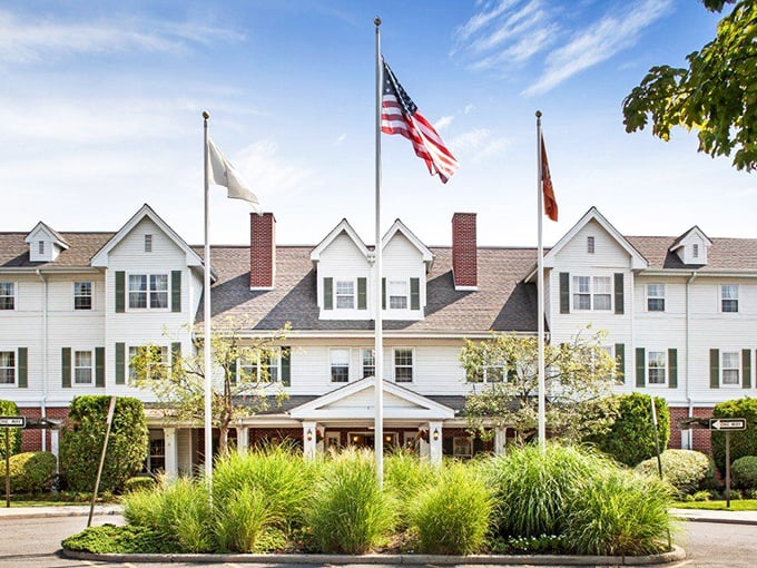 A cozy senior living community in Mountainside&mdash;where the flags fly high and the living costs stay surprisingly low.