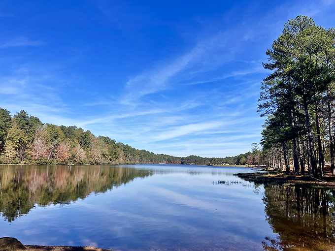 Oak Mountain's crystal waters reflect the sky so perfectly, you'll wonder which way is up.