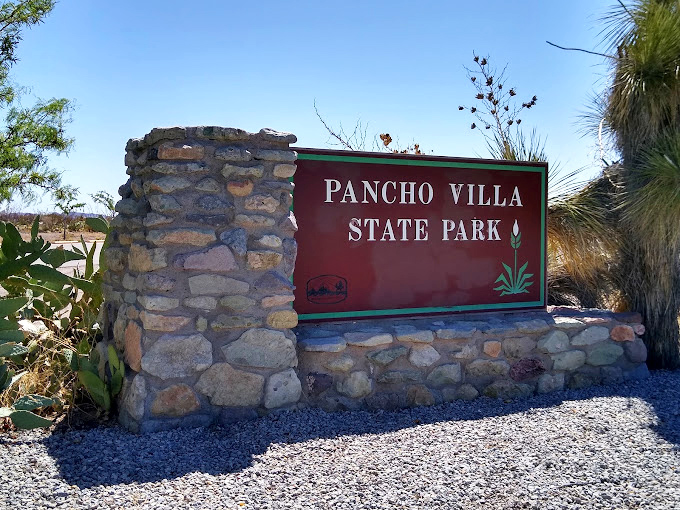 History stands guard at Pancho Villa State Park, where this vintage armored vehicle tells tales of border adventures.