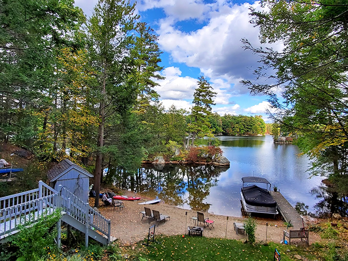 Pawtuckaway's forest trails beckon explorers. Where's that slice of pizza when you need hiking fuel?