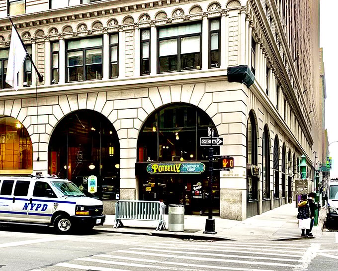 Potbelly's historic architectural setting adds a touch of grandeur to your everyday lunch decision.