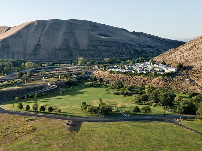 Union Gap's wide, welcoming main street invites a slower pace of life, with the Yakima hills rising majestically in the distance.