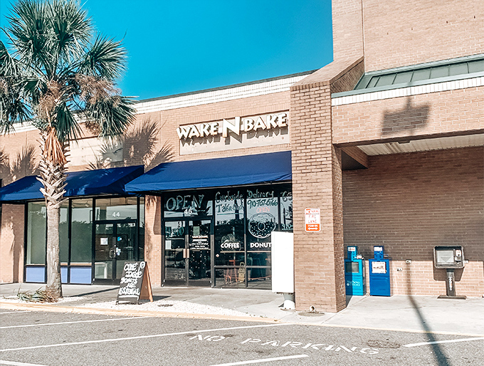 Wake N Bake's clever name is just the beginning of the fun at this laid-back Carolina Beach donut destination.