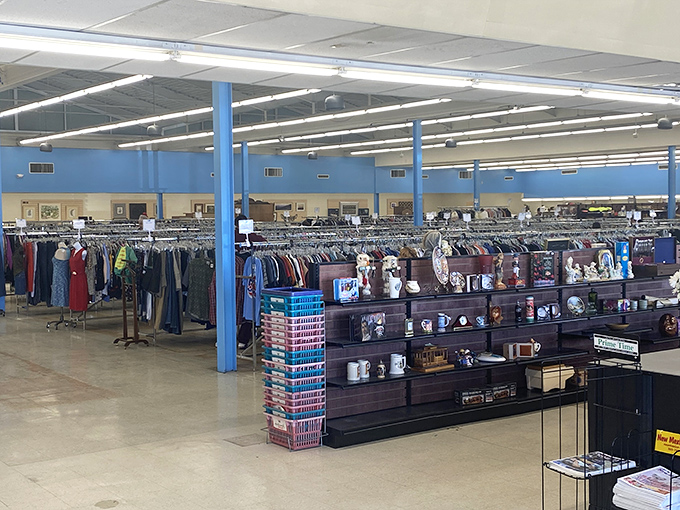 Rows upon rows of possibility &ndash; each hanger holds not just clothing, but potential new favorites waiting to be discovered.