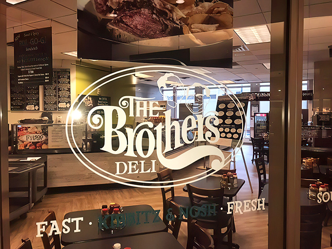 Behind this understated glass front, sandwich architects craft towering monuments to the art of proper deli.