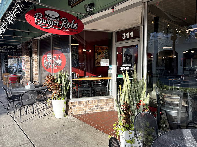 The red Burger Rob's logo promises what lies within &ndash; smash burgers that will haunt your dreams in the best way.