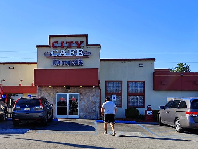The classic American diner reimagined with a touch of Mediterranean flair&mdash;City Cafe's welcoming entrance is just the appetizer.