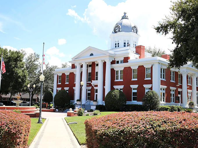 Dade City's historic downtown looks like a movie set for "Charming Small Town, USA" &ndash; complete with brick streets and a courthouse that's seen it all.