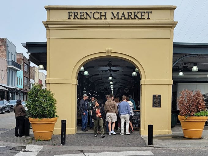 Step through these columns and you're transported to a New Orleans tradition where shopping, eating, and people-watching become art forms.