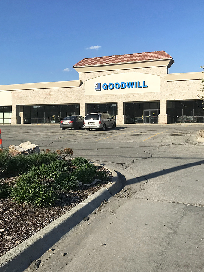 Sunlight streams through the windows of this well-organized Goodwill, illuminating possibilities that won't break the bank.