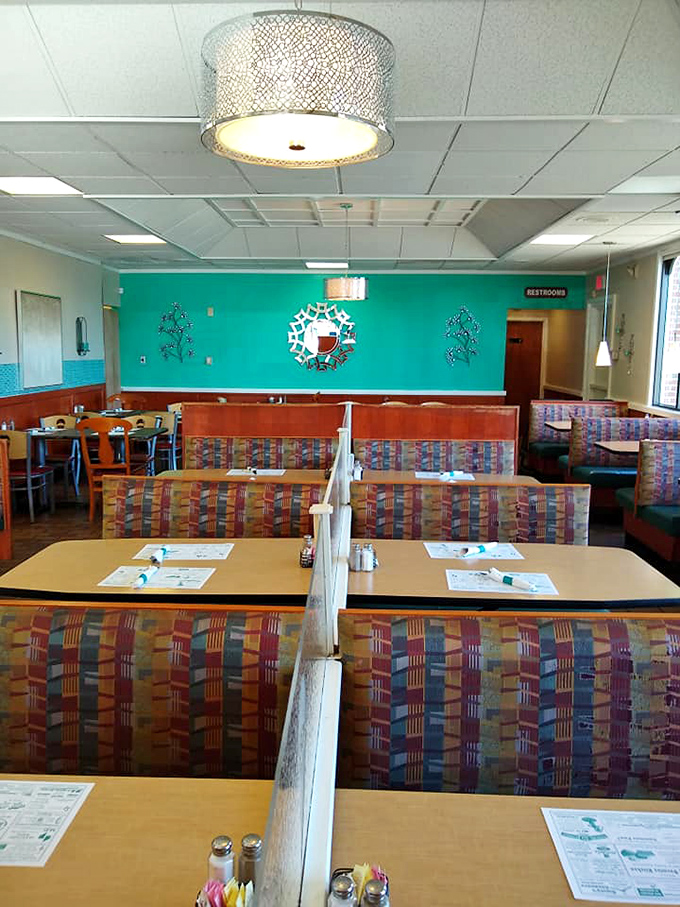Those comfy booths are waiting to cradle you while you experience a religious experience disguised as fried chicken.