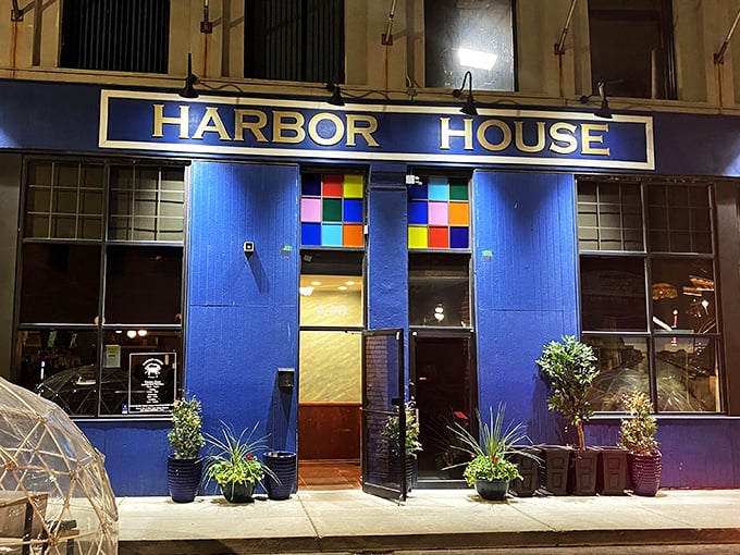 Those colorful squares aren't just decoration – they're a preview of the vibrant flavors waiting behind those doors.