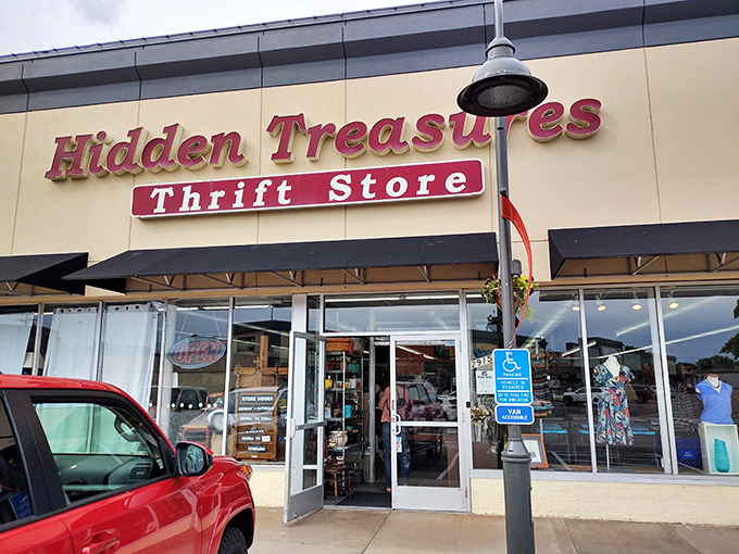 That welcoming open door at Hidden Treasures? It's the portal to your next great find. X marks the spot!