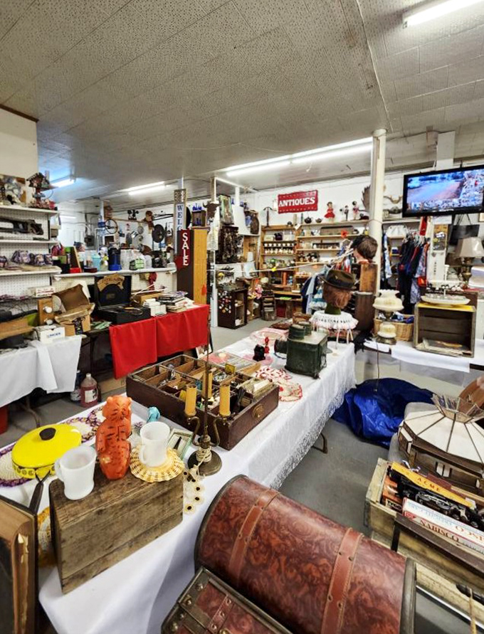 Organized chaos at its finest. Inside JG's, every shelf tells a story, and every corner hides a potential heirloom.