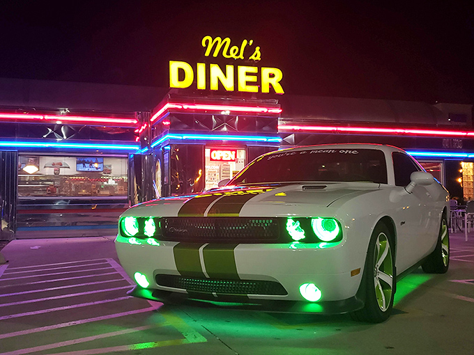 Classic Americana shines in every curve of Mel's silver exterior &ndash; a time capsule where breakfast is always the star.