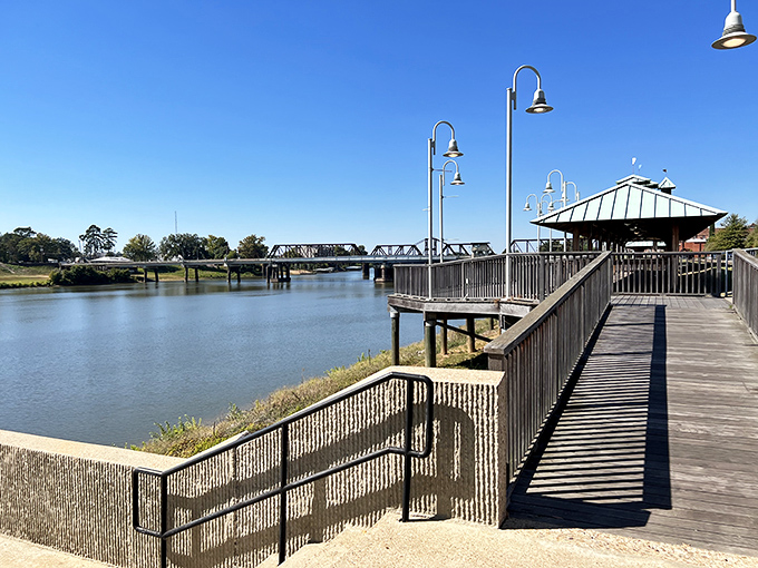 Beautiful sunsets in Monroe come free of charge, just like many of the other perks in this affordable riverside community.