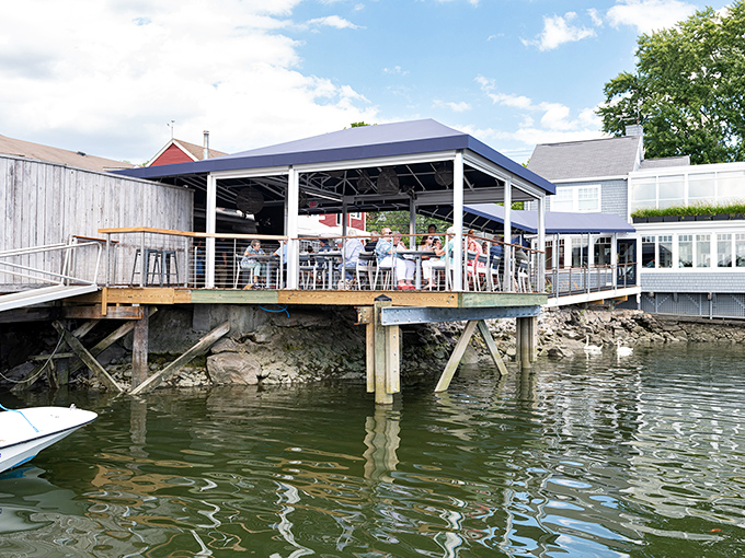 Dining over the water at Rowayton – where your seafood practically high-fives the fish still swimming below.