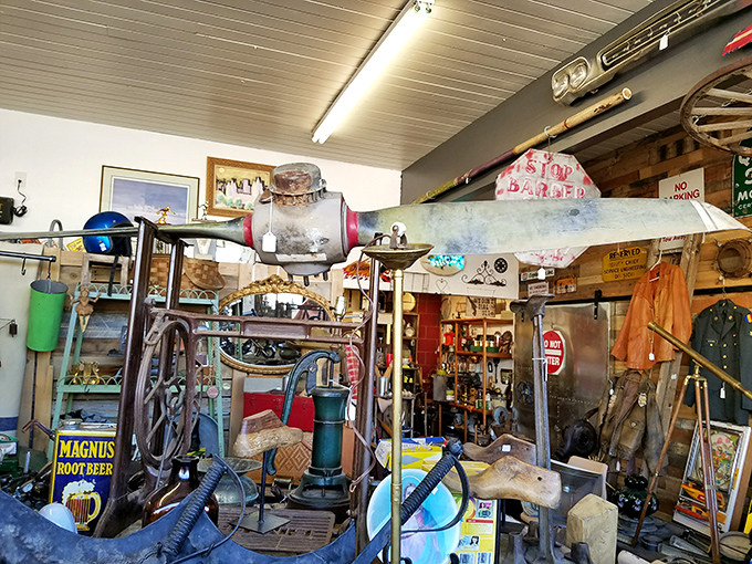 Rusty gold for the taking! Every shelf tells stories of America's manufacturing past, just waiting for a second chapter.