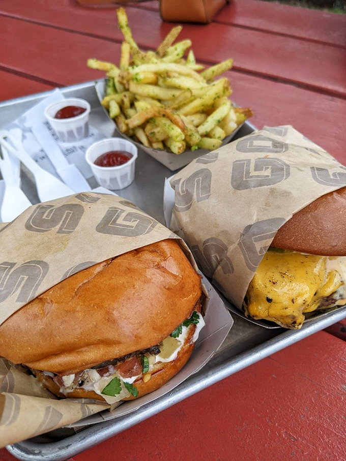 Two burgers, one order of fries, and zero regrets&mdash;the kind of meal that makes you wonder why you ever eat anything else.