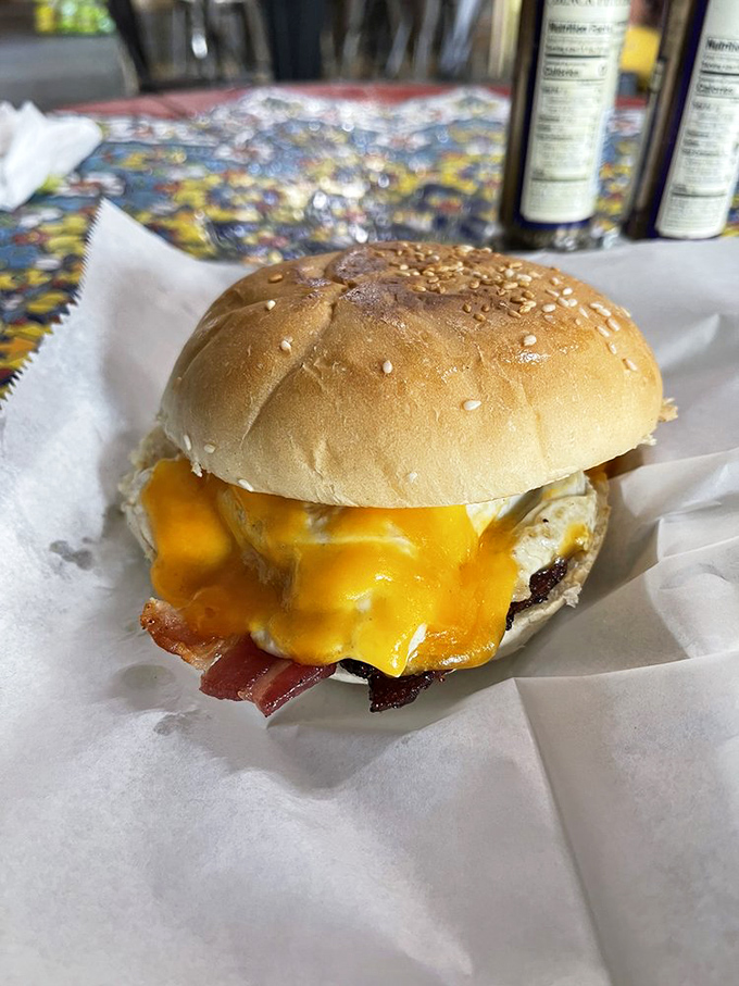 Behold the breakfast sandwich that launched a thousand road trips&mdash;melted cheese embracing bacon and egg between golden bread that puts drive-thru versions to shame.