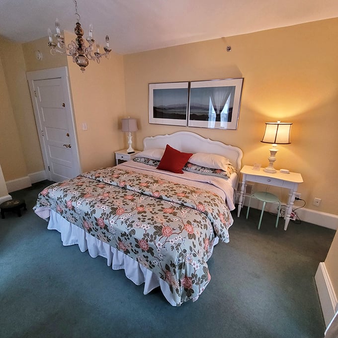 The kind of bedroom that makes you wonder if you actually need all those throw pillows at home. (You do. We all do.)