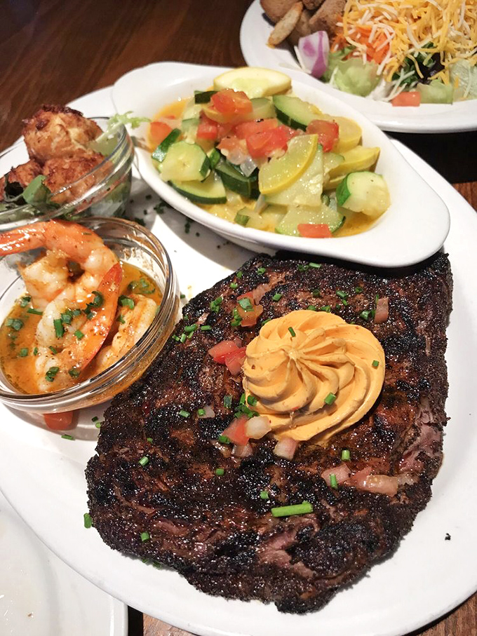 This steak doesn't just sit on the plate&mdash;it commands attention with its perfect char and butter topping.