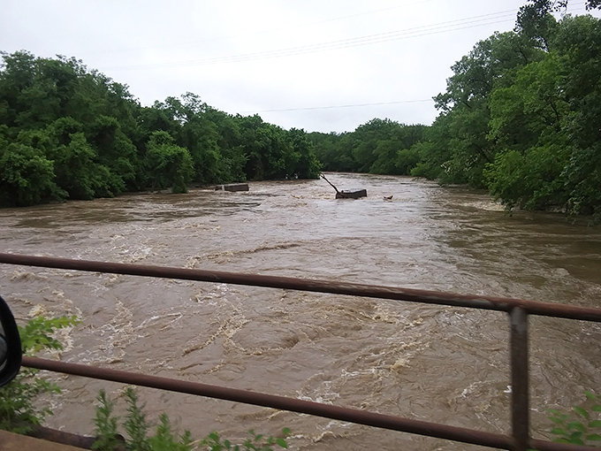 Bird Creek in full flow reminds us that nature doesn't care about your vacation plans, but it sure puts on a spectacular show.