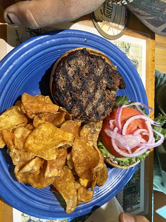 A burger that makes you wonder if bison have been keeping their culinary superiority a secret just to mess with cows all these years.