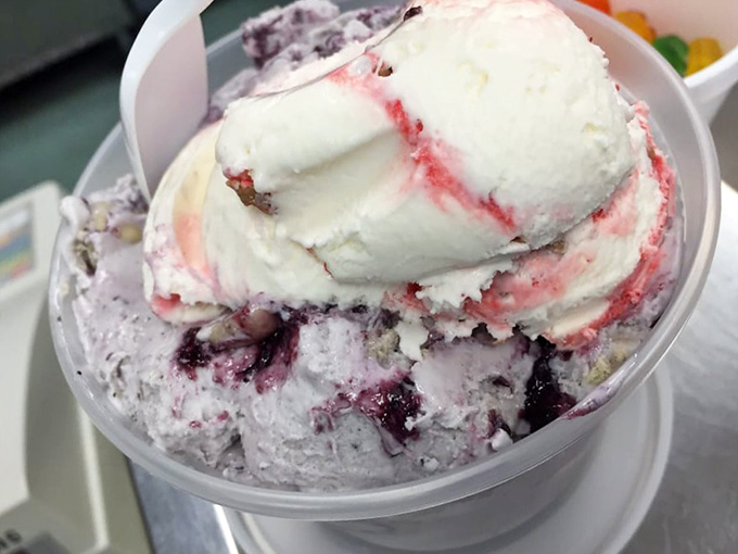 Berry meets creamy in this purple-swirled masterpiece. It's like summer decided to throw a party and everyone's invited.