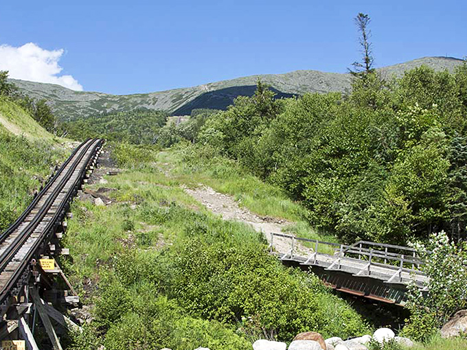 Not all who wander are lost, but this mountain railway bridge might make you wonder where exactly you're headed. Adventure lies beyond!