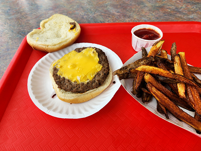 Crispy, hand-cut fries and a burger with all the fixings&mdash;proof that sometimes the simplest pleasures are the ones worth driving across state lines for. 