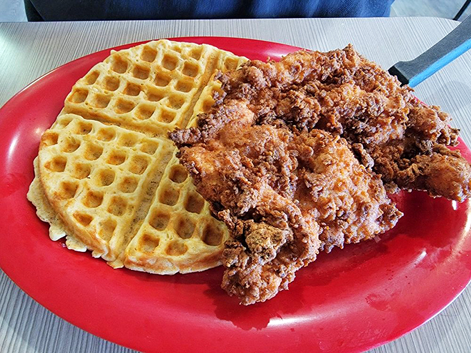 The chicken and waffle alliance &ndash; a partnership so brilliant it makes you wonder why other foods don't get along this well.