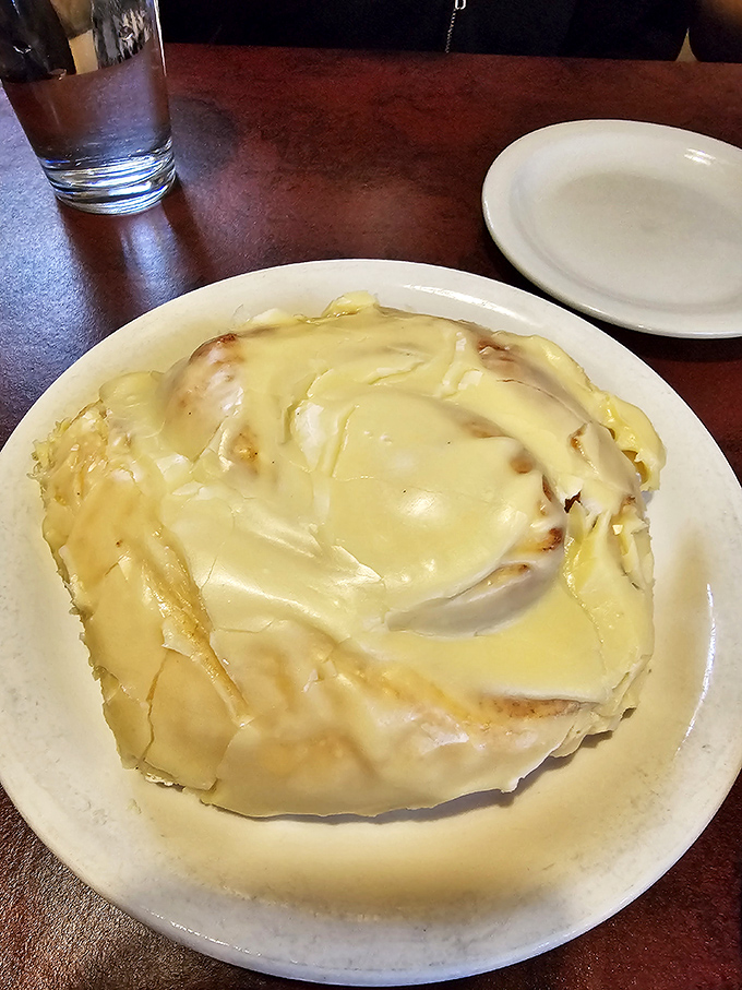 This isn't just frosting&mdash;it's a cloud-like crown of cream cheese glory. The kind of breakfast that makes you question all other breakfast choices.