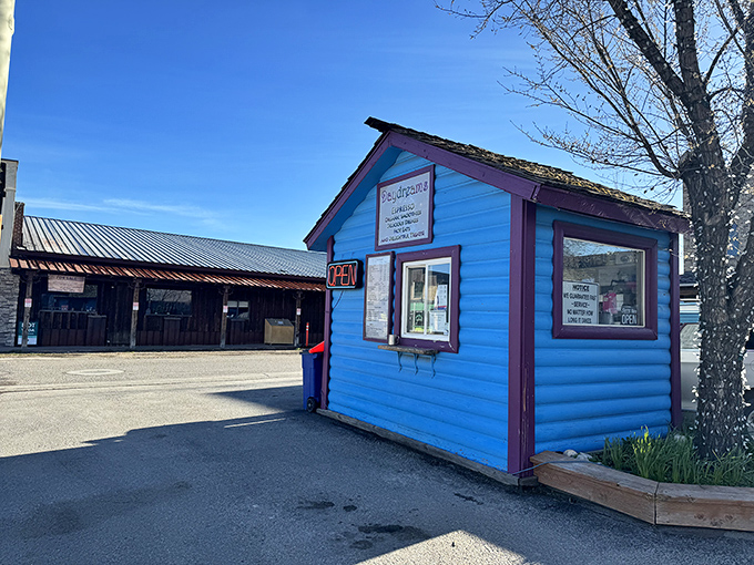 This little blue box might look like a cartoon house, but inside lurks caffeinated treasures that'll jumpstart even the most stubborn morning mood.