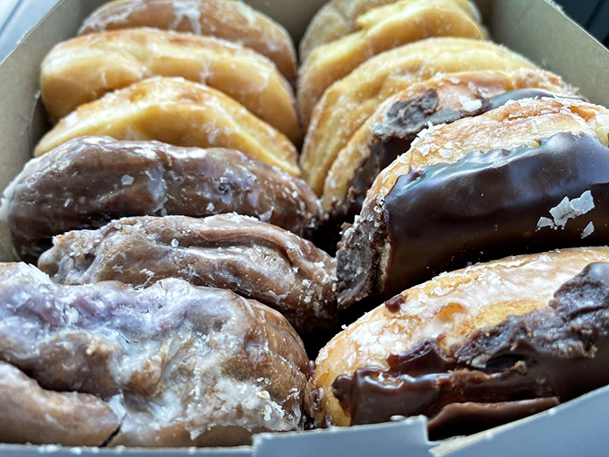 Donut worry, be happy! These golden-brown beauties lined up like sugary soldiers are the morning motivation everyone needs in their life.