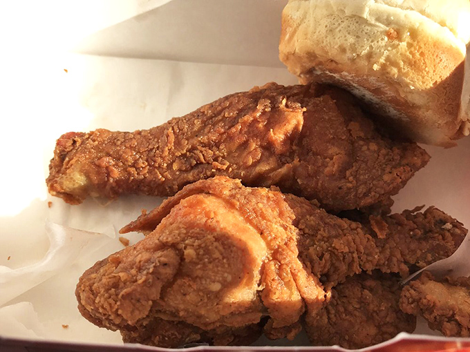 The holy trinity of comfort food: perfectly fried chicken, a pillowy roll, and that legendary G-Sauce. Name a better trio&mdash;I'll wait.