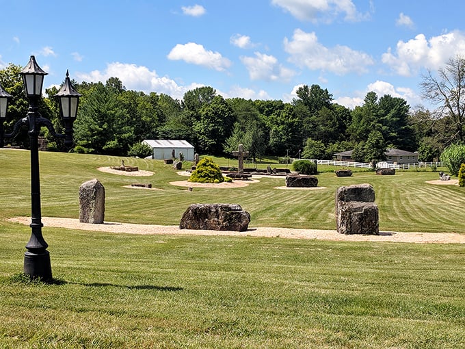 Kentucky Stonehenge proves you don't need to cross the Atlantic for mystical stone formations. Local artist Chester Fryer created this wonderfully peculiar landmark using native limestone.