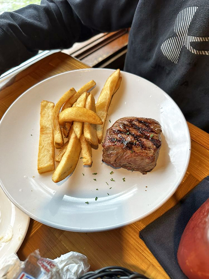 Even the kids' steak looks like it graduated from culinary school. Those golden fries aren't just side characters&mdash;they're supporting actors worthy of recognition.