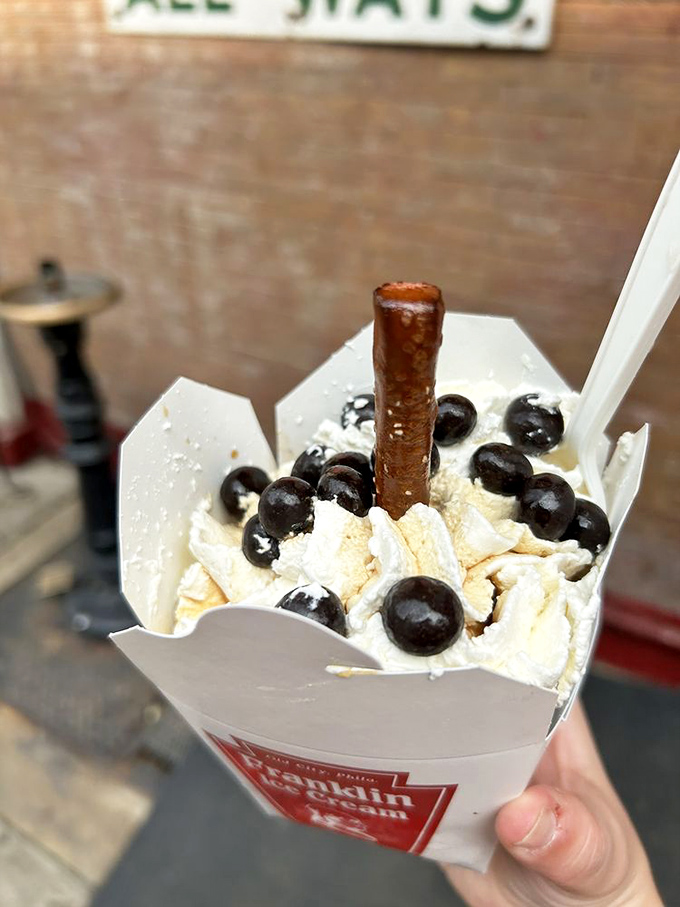 The Lightning Rod doesn't just satisfy&mdash;it electrifies with chocolate-covered pretzel rod standing tall amid chocolate-covered espresso beans and sweet cream.