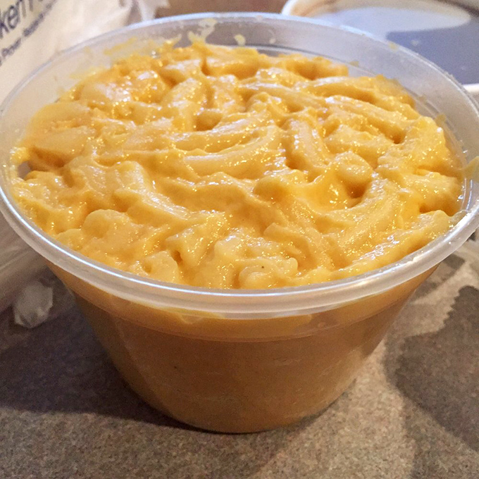 Mac and cheese that doesn't come from a blue box! This creamy, sunshine-yellow comfort classic demands to be devoured.