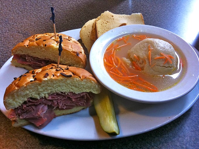 The perfect power couple doesn't exi&mdash; Wait, yes it does: a towering sandwich alongside matzo ball soup, the Brad and Angelina of lunch combinations (before the divorce).