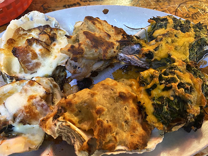 Oysters Rockefeller done right &ndash; these bivalve beauties are dressed to impress with creamy, cheesy toppings that complement rather than overwhelm.