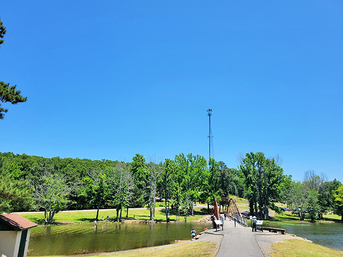 The perfect marriage of land and water, connected by a bridge that practically begs you to cross it and explore.