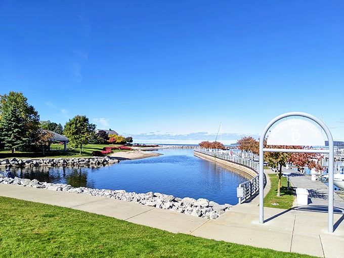 Where blue water meets blue sky, Petoskey's marina creates the perfect backdrop for daydreaming about quitting your job to become a boat captain.