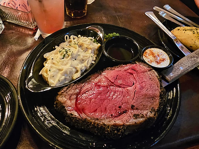 Horseradish sauce, au jus, and a baked potato&mdash;the holy trinity of steakhouse accompaniments for a magnificent piece of beef.