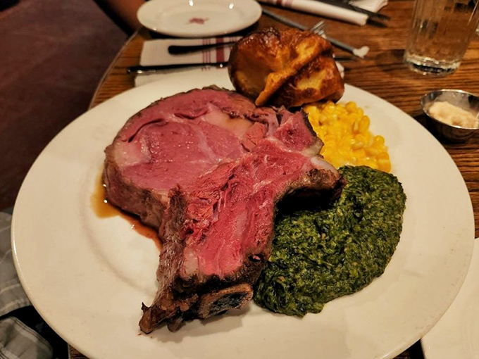 The Prince Charlie Cut delivers majesty on a plate – a generous portion of medium-rare beef that makes you understand why some traditions should never change.