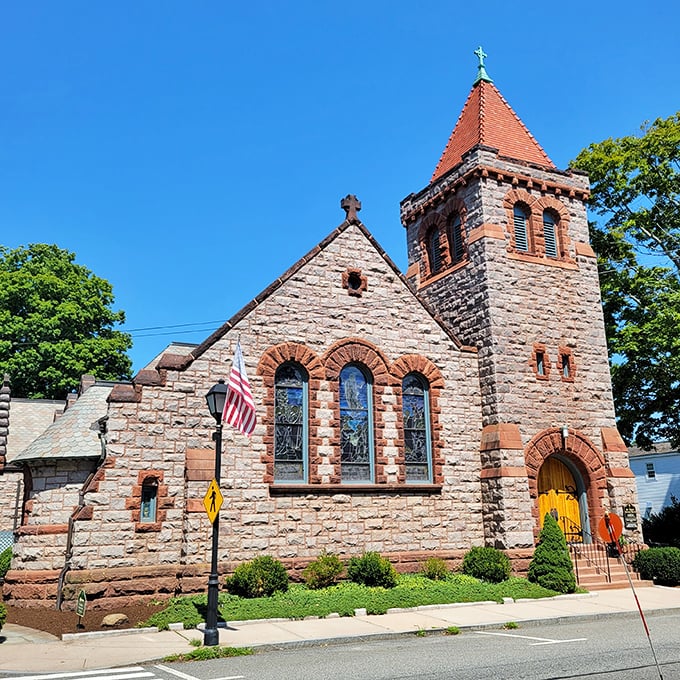 Stone and spirit converge at St. John's Episcopal Church. This architectural gem has witnessed generations of Essex life, its sturdy walls holding centuries of community stories.